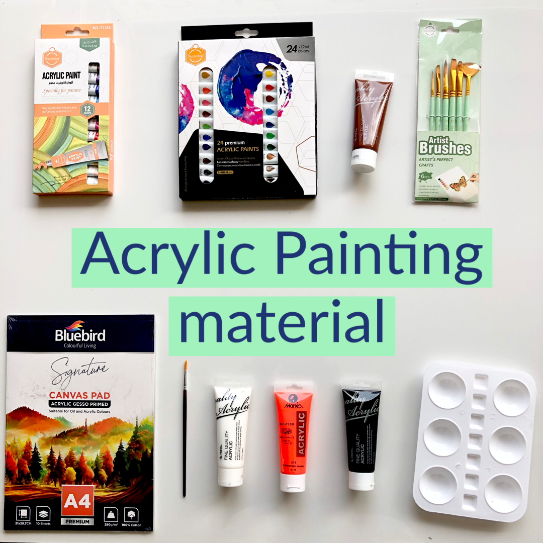 Acrylic Painting material – Tasveer Fabrics