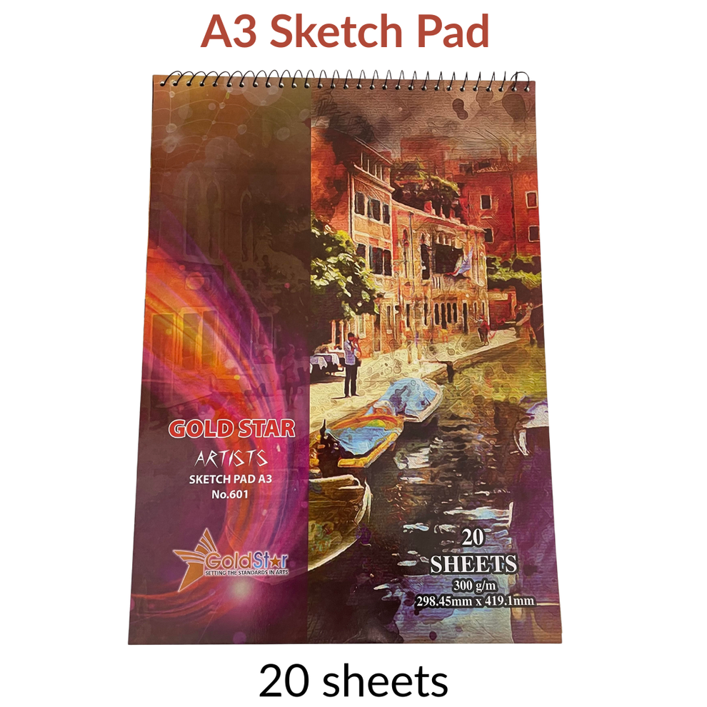Sketch Book – A3 – 300gsm, 20 sheets sketch pad for water, poster & ac ...