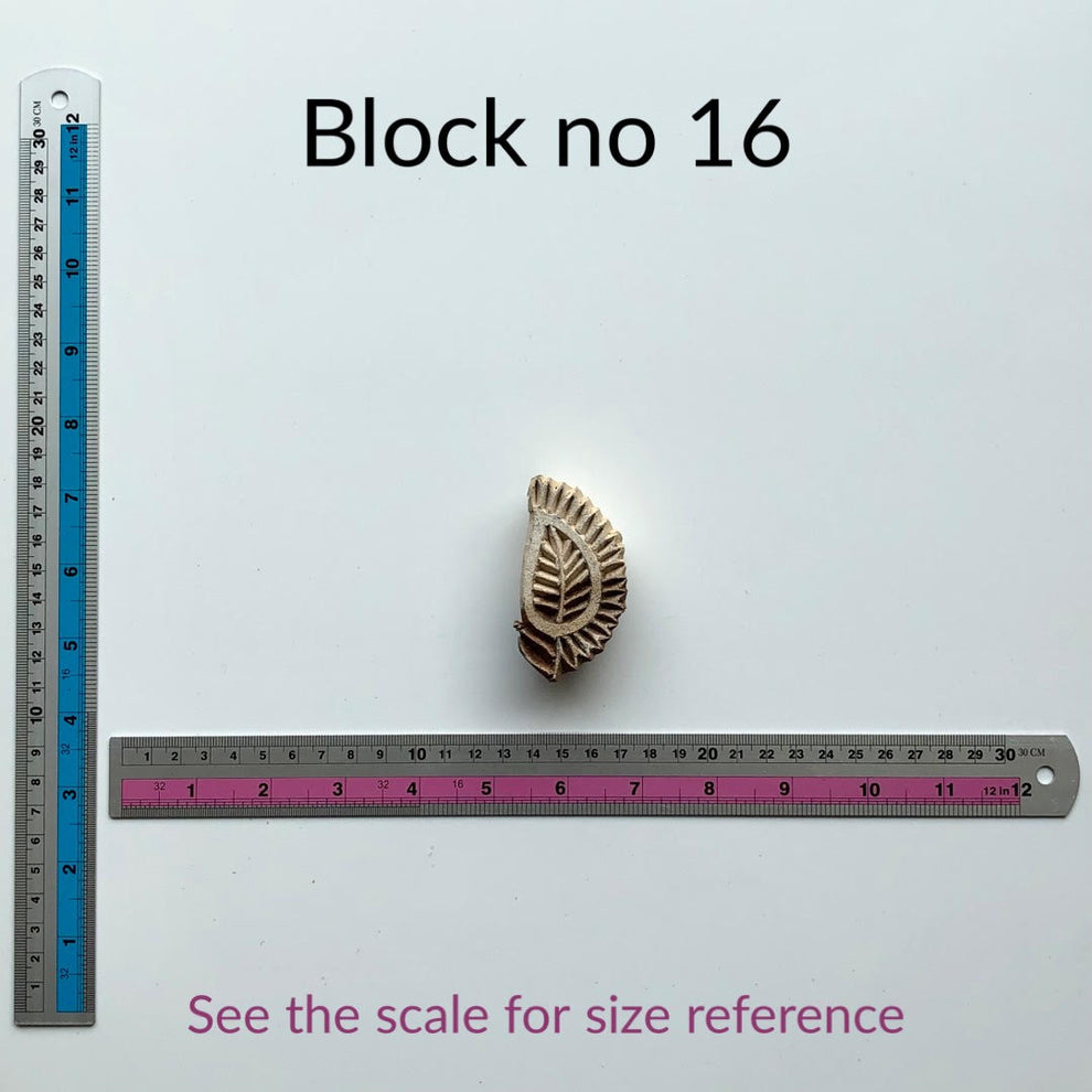 Block no 16. Wooden block stamps for block printing – Tasveer Fabrics