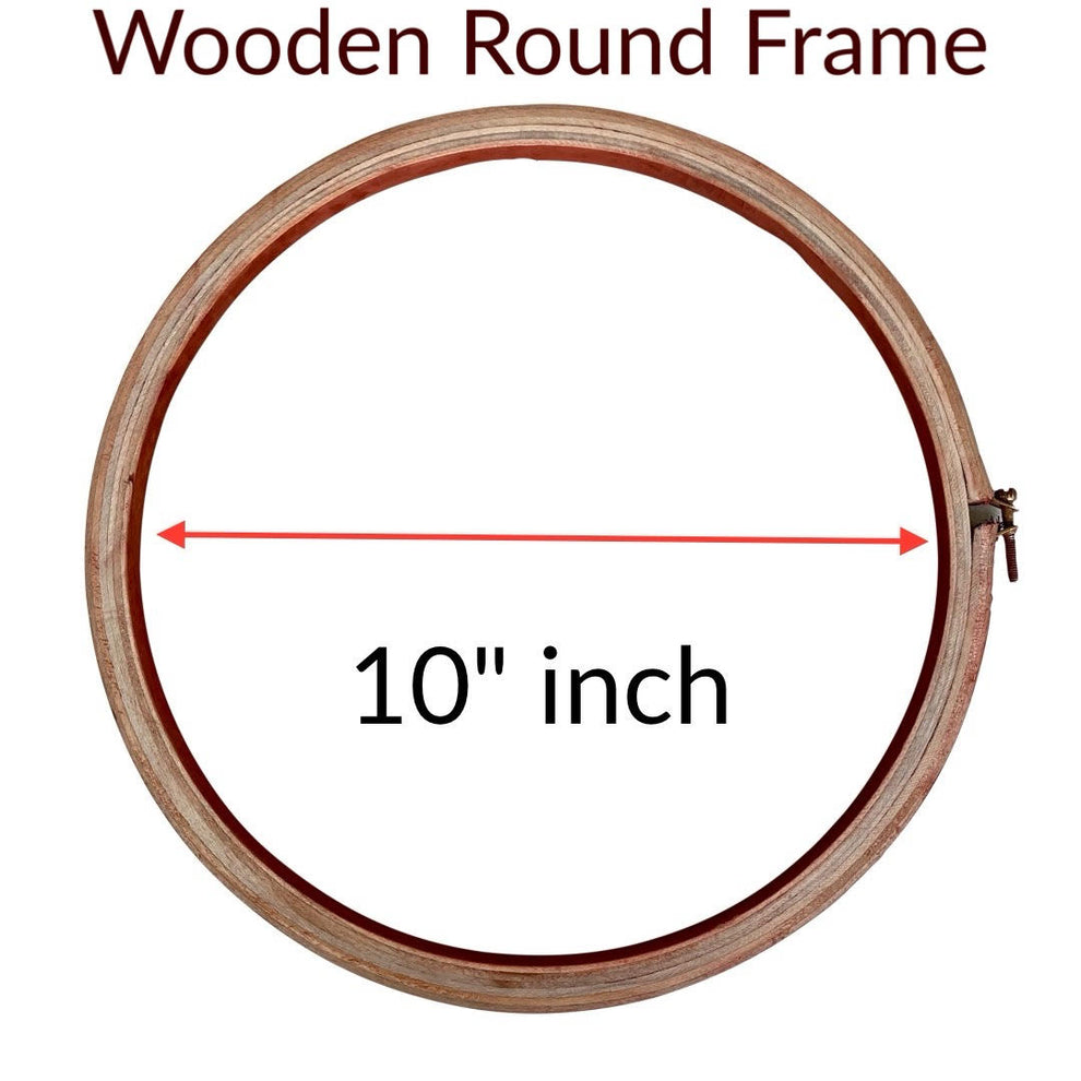 Wooden round frame cross stitch hoop circle for hand embroidery, art a ...